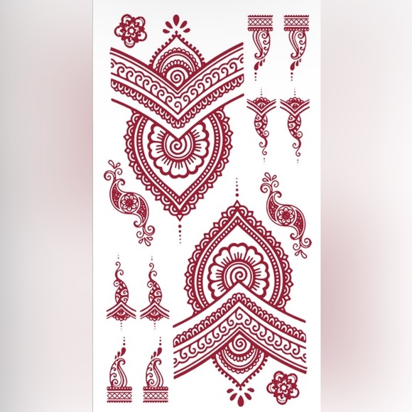 boutique | Bath & Body | Temporary Henna Tattoo Stickers Waterproof ...
